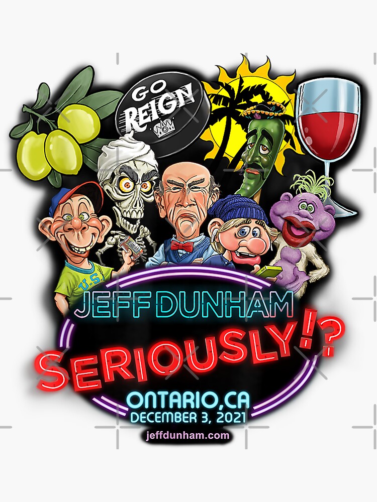"Jeff Dunham Ontario, Jeff Dunham Ontario, CA T-Shirt" Sticker by T ...