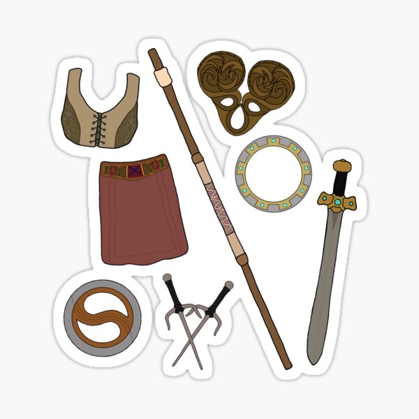 "Xena & Gabrielle Weapons & Costumes" Sticker for Sale by CharXena ...