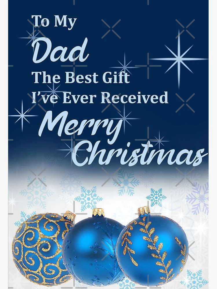 Merry Christmas Wish for Dad Greeting Card Greeting Card for Sale by GODS4US Redbubble