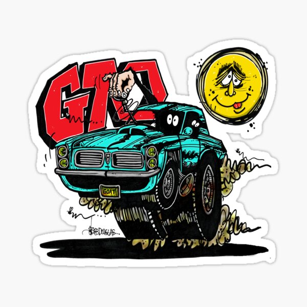 "GTO Muscle Car" Sticker for Sale by bobtheartman | Redbubble