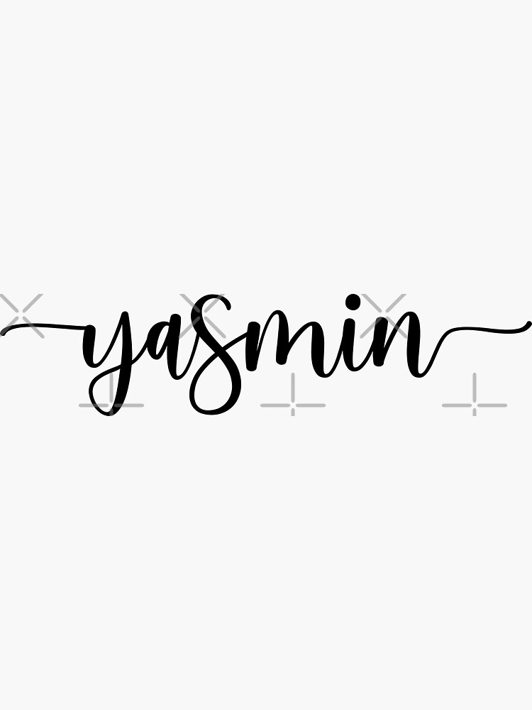 "Yasmin Name Label Beautiful Calligraphy" Sticker for Sale by sourpanda ...