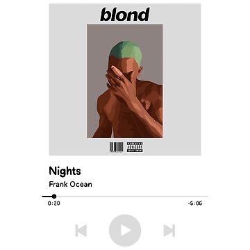 "Copy of Frank Ocean Blond Album Spotify Playing Now" Art Print for ...