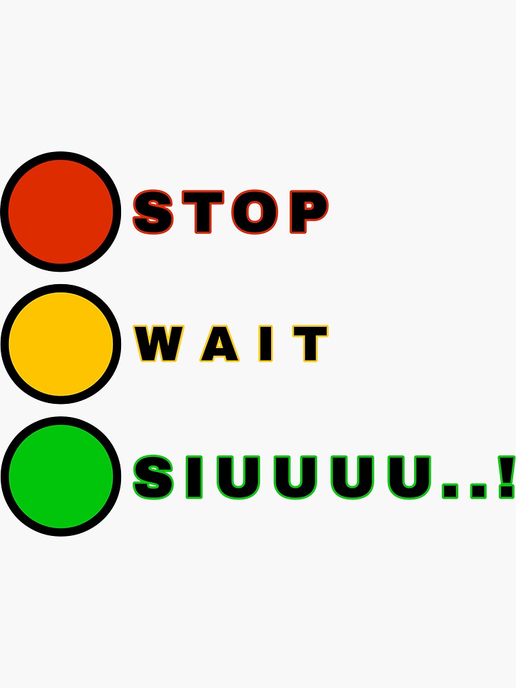 "Stop wait siuuu Cristiano ronaldo suiii" Sticker by sizamix | Redbubble