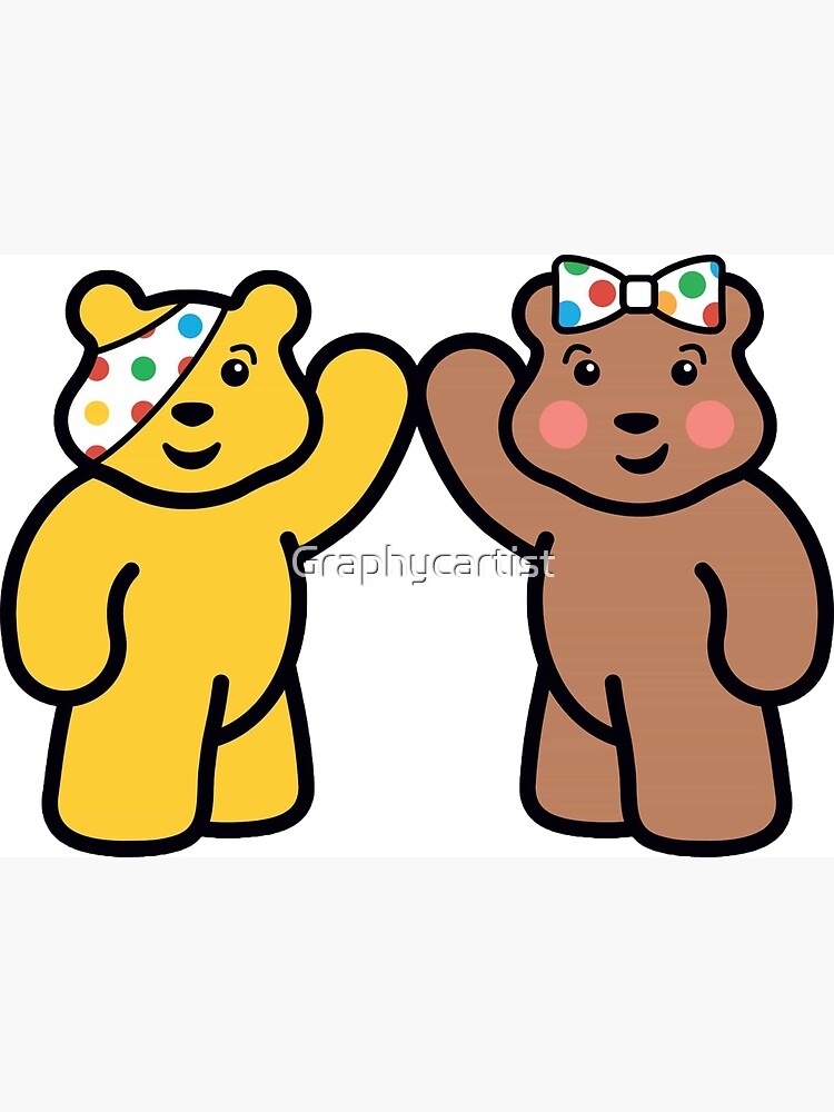 Lámina fotográfica «oso tesco pudsey, dibujos animados, oso de dibujos ...