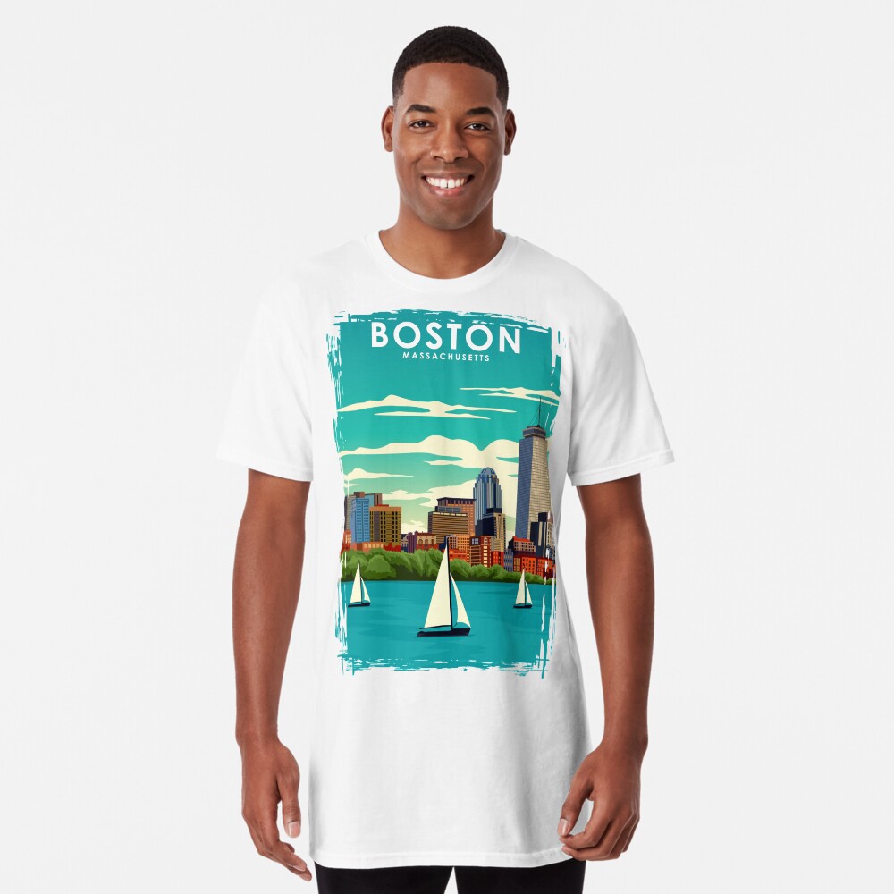 "Boston Massachusetts Vintage Minimal Travel Poster" Poster for Sale by ...