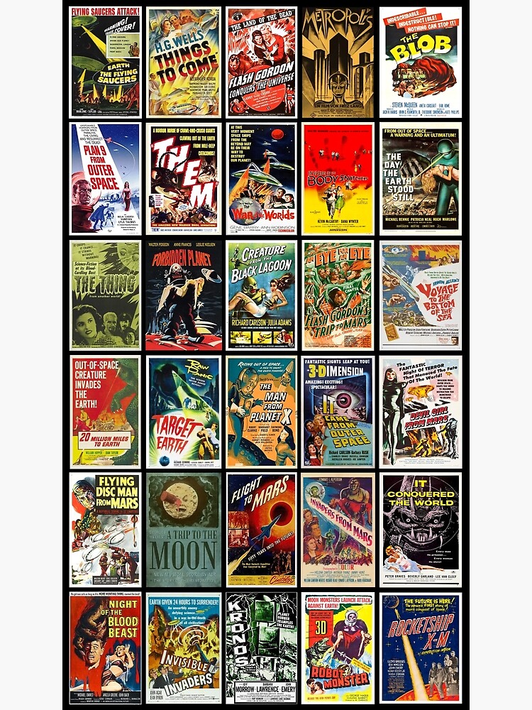 "Classic Science Fiction Movie Posters" Poster for Sale by goodbai ...