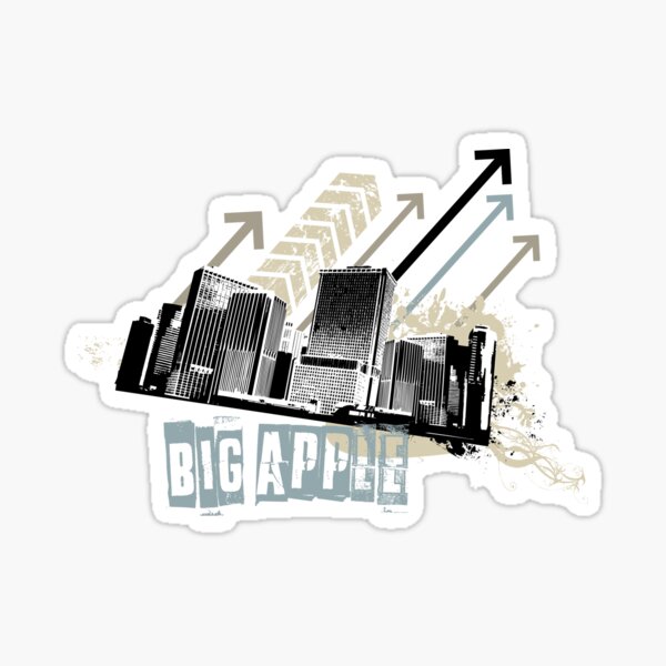 "Big Apple" Sticker by SaimGraw | Redbubble