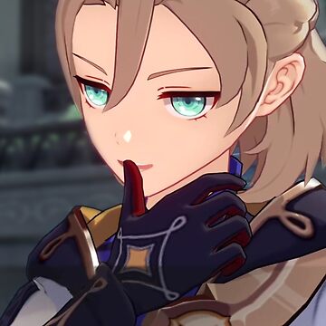 "Smug Albedo - Genshin Impact" Sticker for Sale by persephonexx | Redbubble