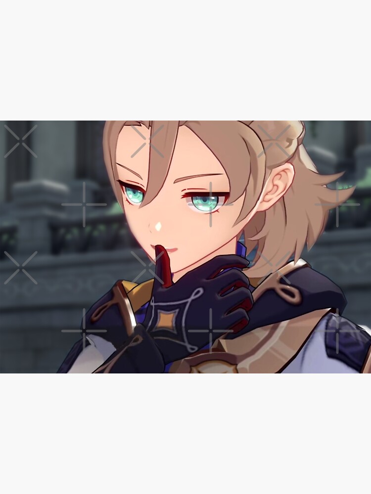 "Smug Albedo - Genshin Impact" Sticker by persephonexx | Redbubble