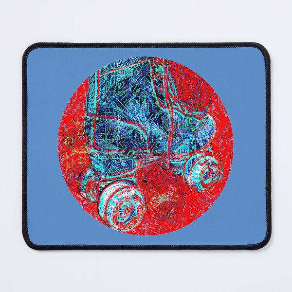 "Denim Uni-Sex Roller Skates (Postmodern Red Dot)" Mouse Pad for Sale ...