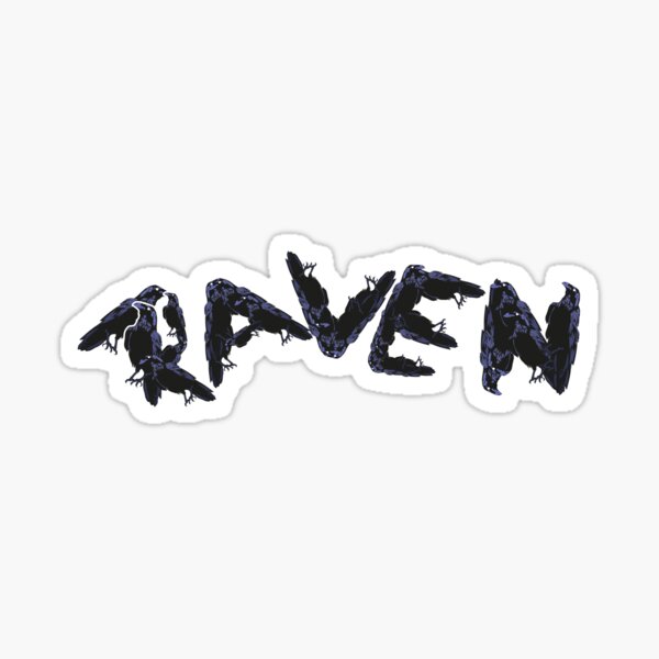 "Ravens name ravens lettering" Sticker by emm-j | Redbubble