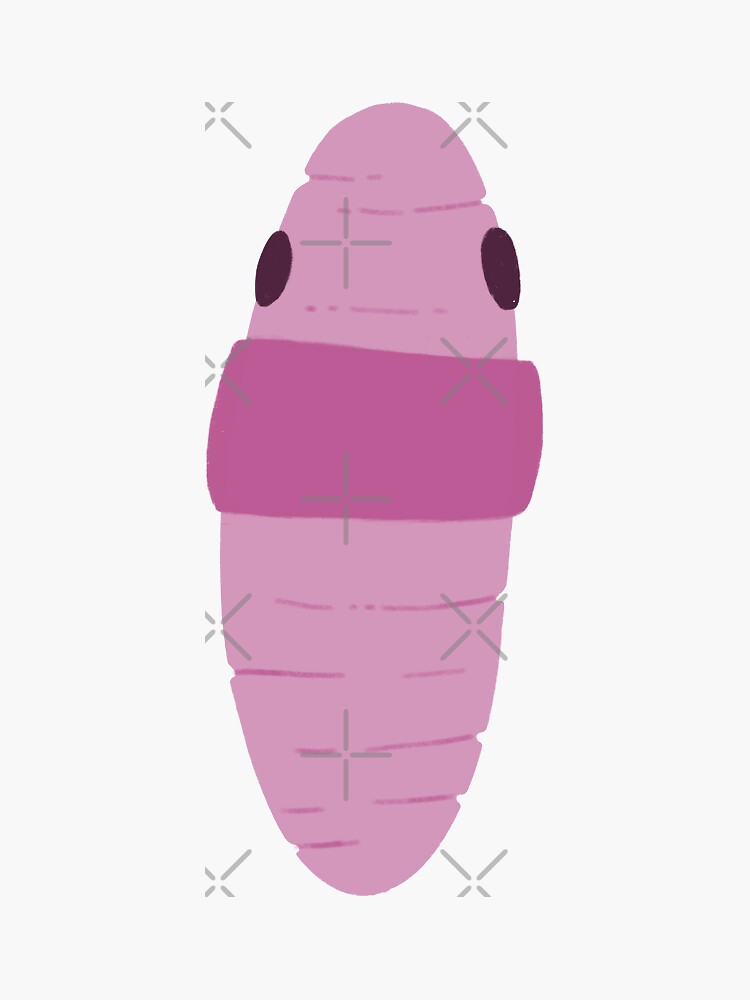 "Small Light Pink Worm - Light" Sticker for Sale by Risky-Biznus ...