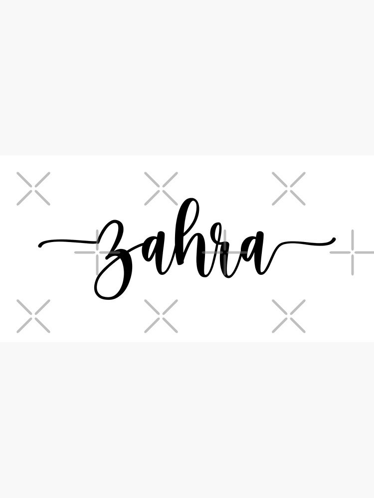 "Zahra Name Label Beautiful Calligraphy" Poster by sourpanda | Redbubble