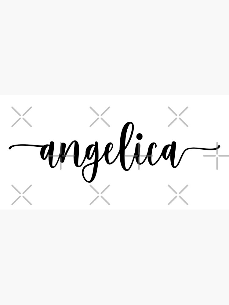 "Angelica Name Label Beautiful Calligraphy" Poster by sourpanda | Redbubble