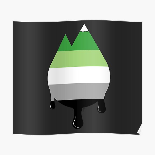 "Aromantic Pride - Melting Mountain" Poster for Sale by Korundur ...