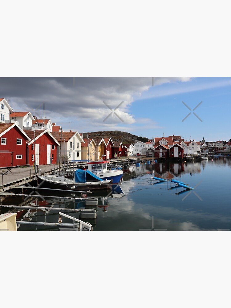 "Swedish Coastal Fishing Village" Sticker for Sale by rosendosen ...