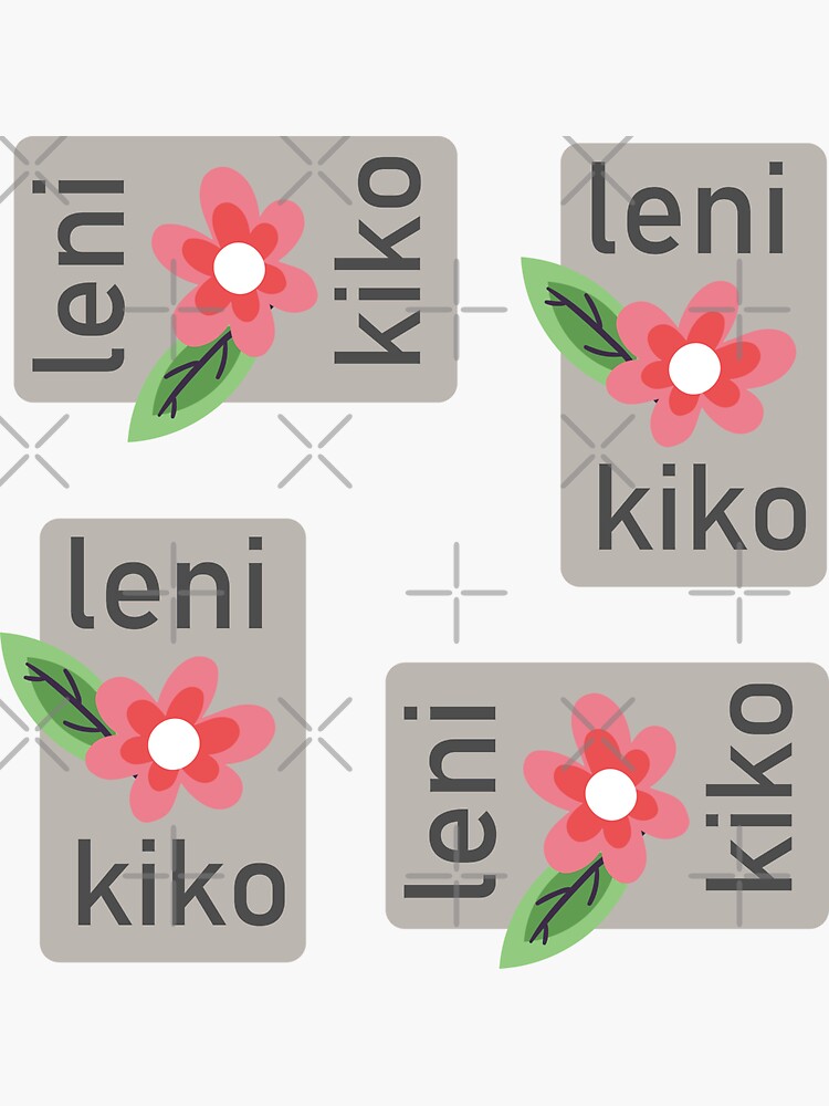 "Leni-Kiko 4 stickers per pack" Sticker for Sale by ChiccoPrints ...