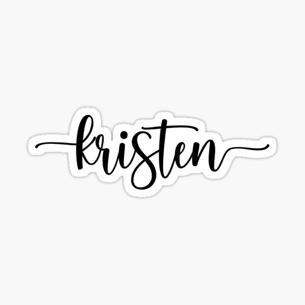 "Kristen Name Label Beautiful Calligraphy" Sticker for Sale by ...