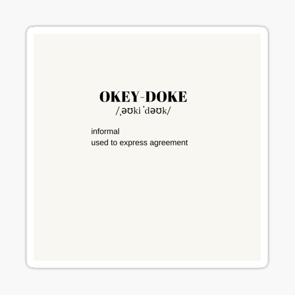 "Memorize English Words Okey Doke" Sticker for Sale by advancedenglish ...