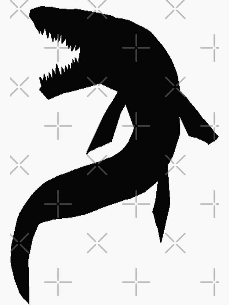 "Mosasaurus large silhouette edition" Sticker for Sale by ...