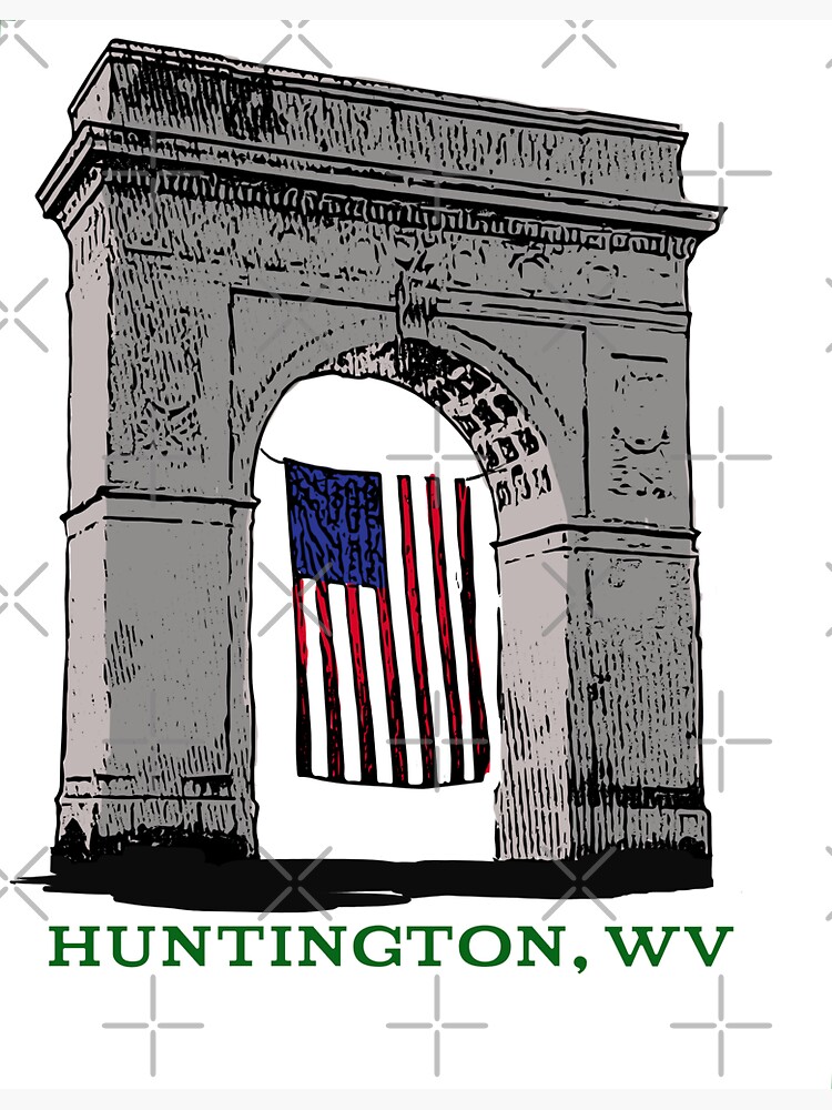 "The Huntington Memorial Arch" Sticker for Sale by Manderbet | Redbubble