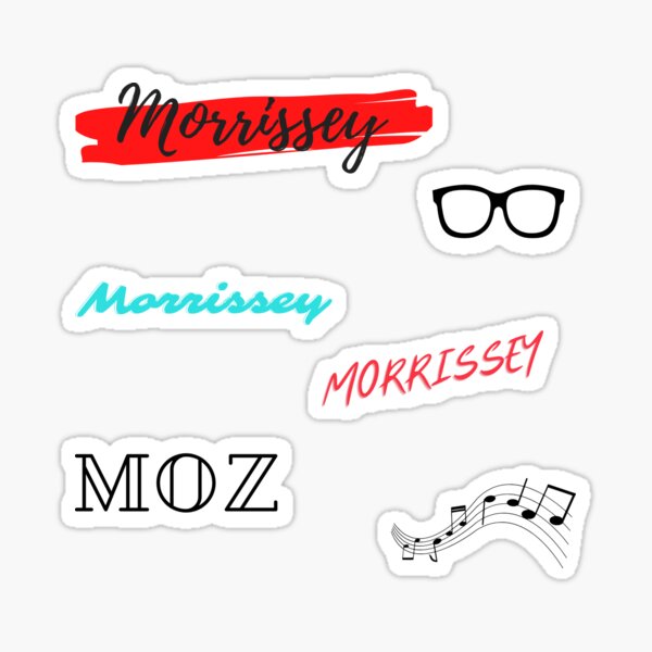 "Morrissey Typography Stickers" Sticker by indigoart619 | Redbubble