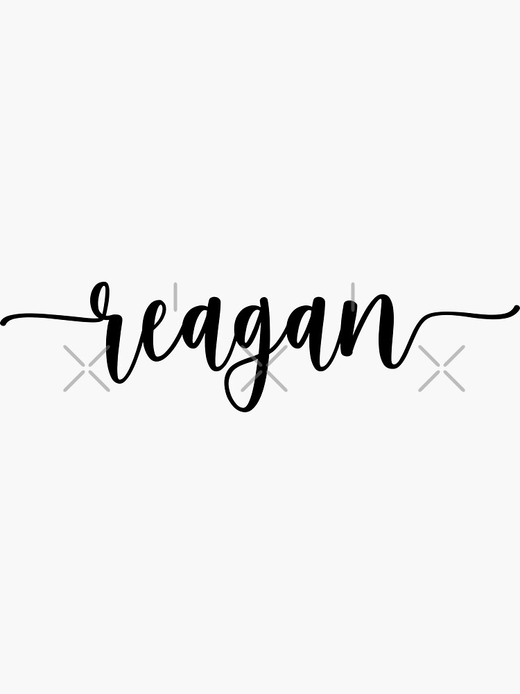 "Reagan Name Label Beautiful Calligraphy" Sticker for Sale by sourpanda ...