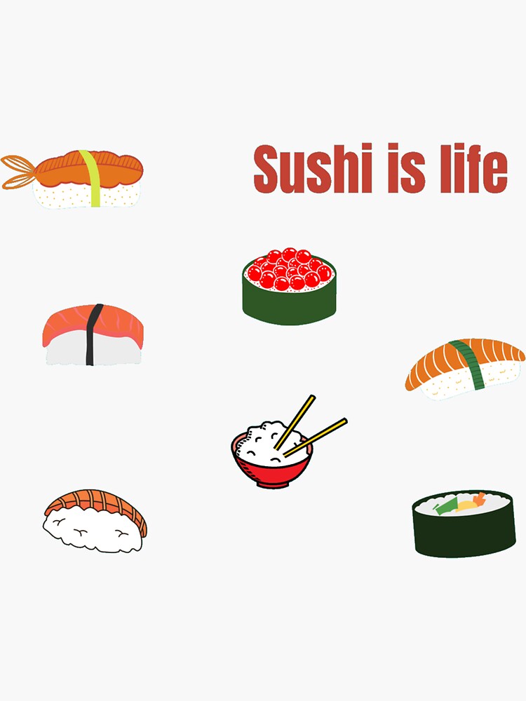 "Sushi sticker pack" Sticker by Sollyychan | Redbubble
