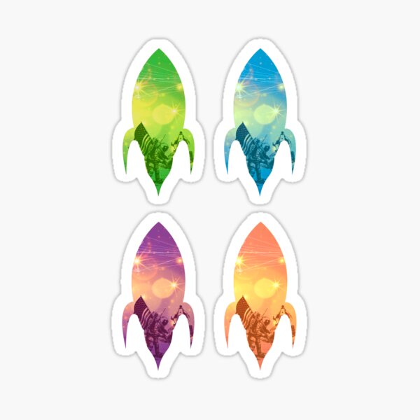 "Rainbow rockets" Sticker for Sale by lullabel77 | Redbubble