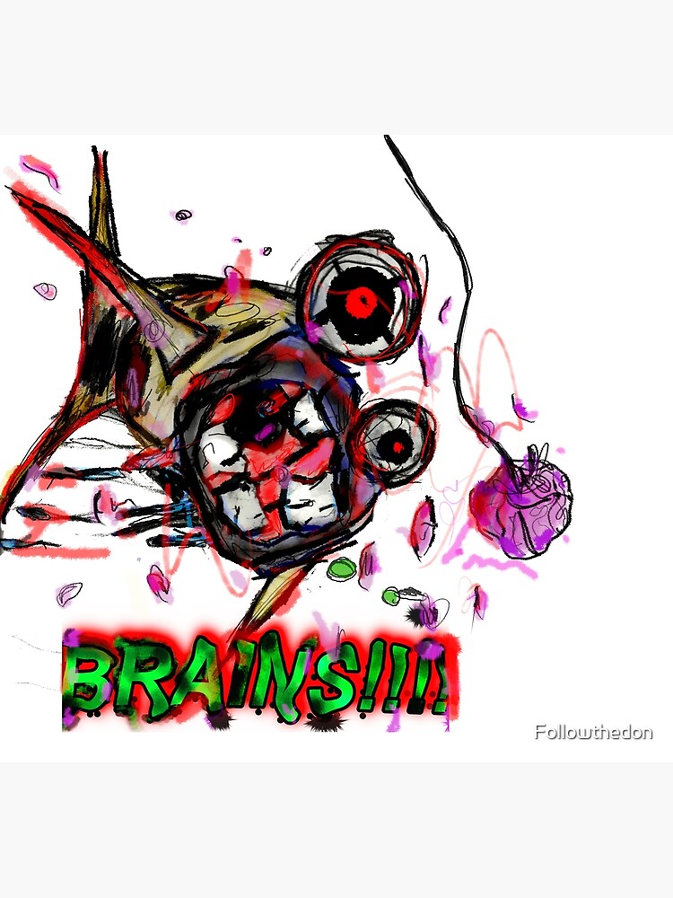 "Zombies Piranha Undead Fish eat Brains Apocalypse" Poster for Sale by ...