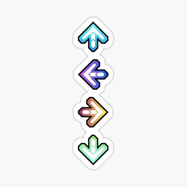 "Stepmania Arrows" Sticker by KATHHESTORE | Redbubble