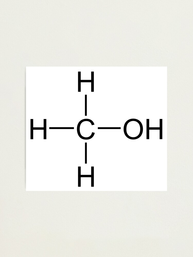 "Methanol CH3OH CH4O" Photographic Print for Sale by Zeeph | Redbubble