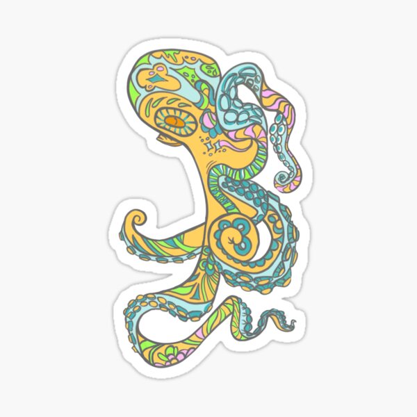 "OG Octo Mural" Sticker by clarissamoo | Redbubble