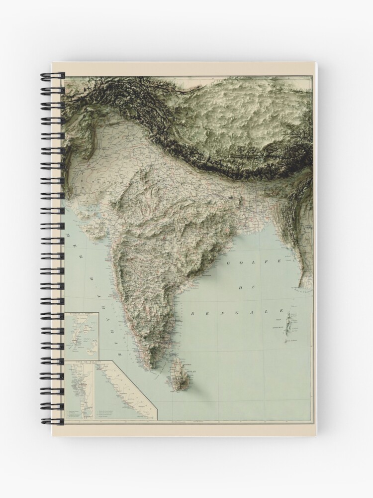 India Map India 2D Relief Map India Vintage Map India, 49% OFF
