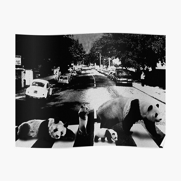 "Panda Road" Poster by heliconista | Redbubble