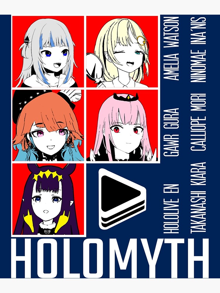 "Hololive EN Holomyth Red Panel " Poster by Christopher668 | Redbubble