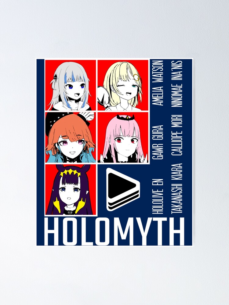 "Hololive EN Holomyth Red Panel " Poster by Christopher668 | Redbubble