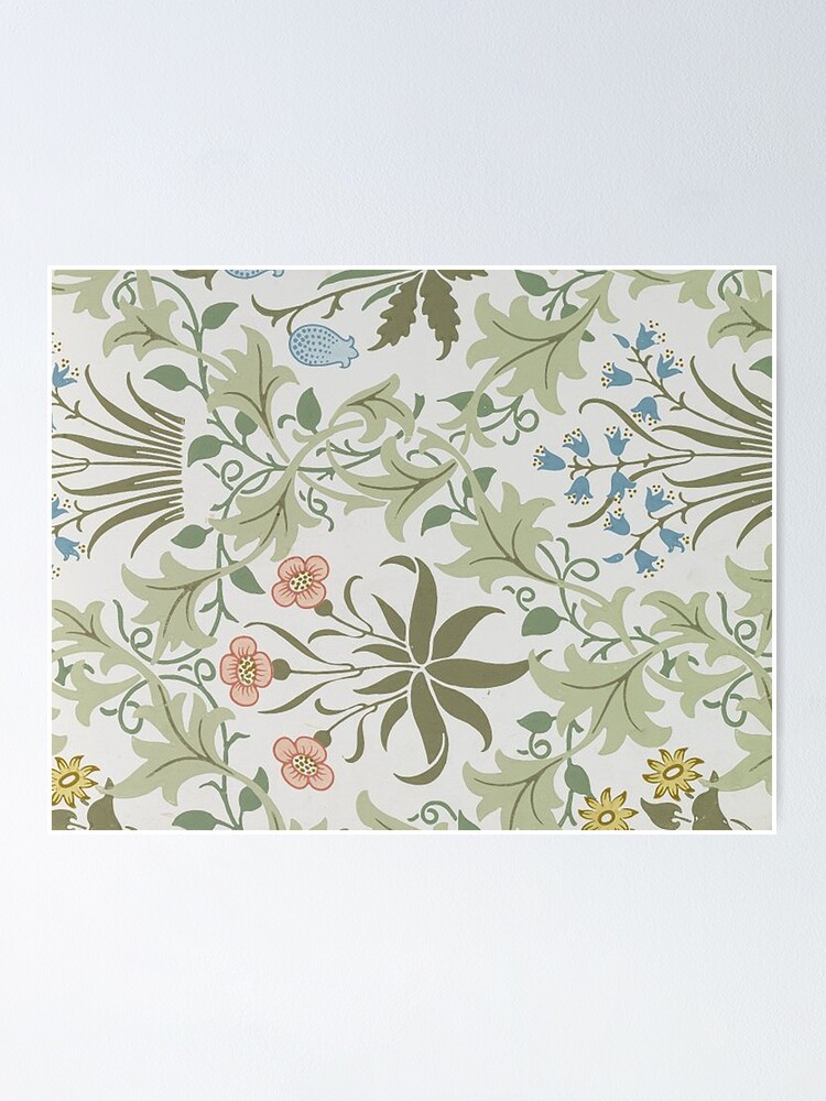 "William Morris Green Celadine pattern ,William Morris Green Leaves ...