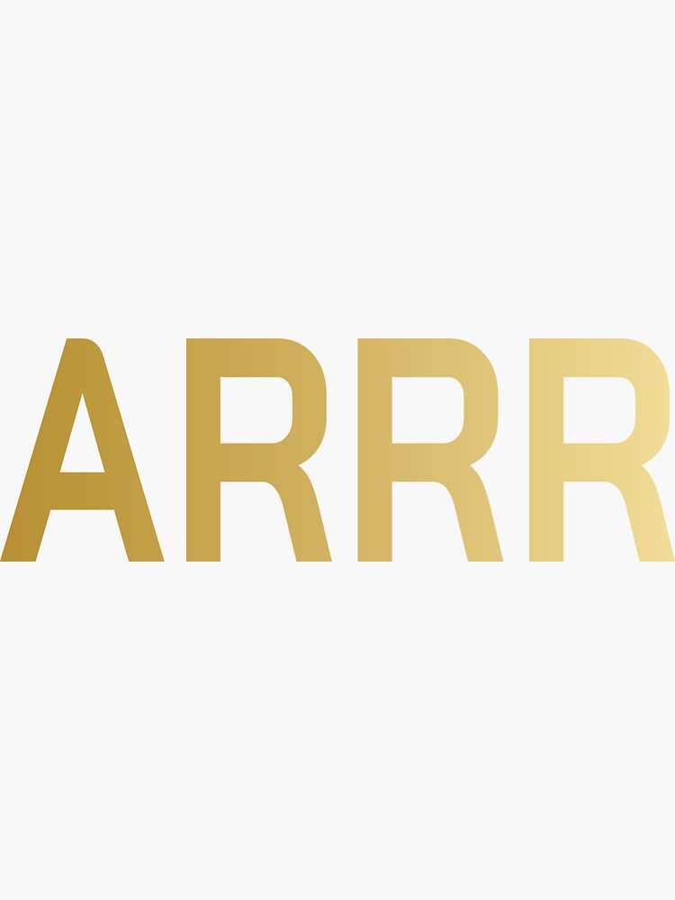 "ARRR Pirate Chain Gold Gradient" Sticker for Sale by dedavies3 | Redbubble