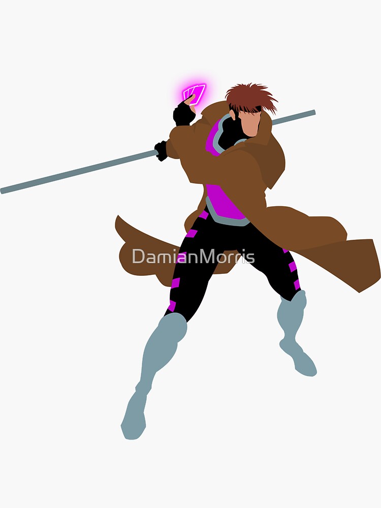 "Gambit " Sticker for Sale by DamianMorris | Redbubble