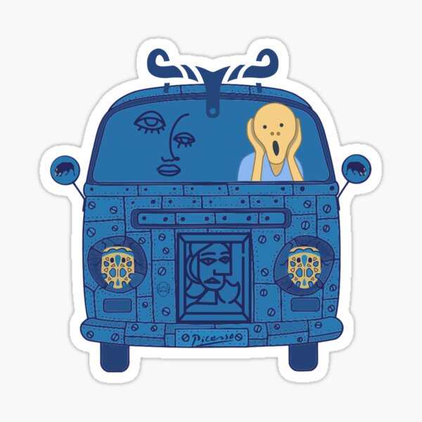 "Blue. Period " Sticker for Sale by Containerdreams | Redbubble