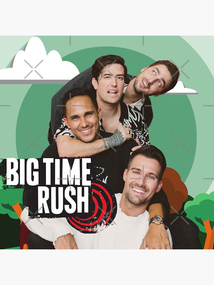 "Big Time Rush BTR Band Pastel Green Vintage Classic" Sticker for Sale ...