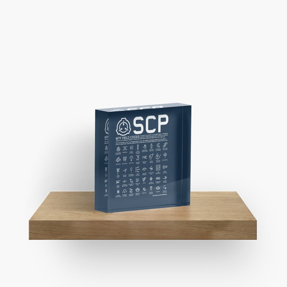 "SCP MTF Field Codes by ToadKing07" Acrylic Block by ToadKingStudios ...