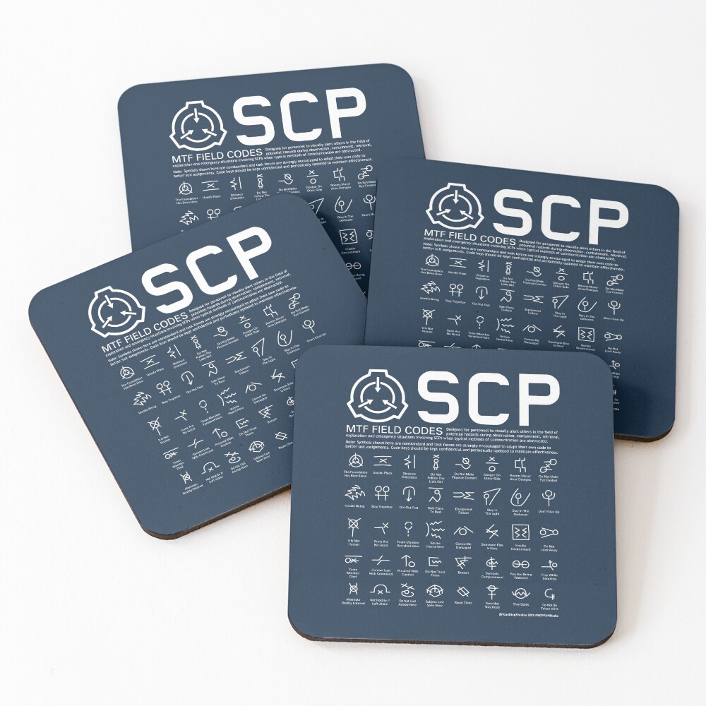 "SCP MTF Field Codes by ToadKing07" Coasters (Set of 4) for Sale by ...