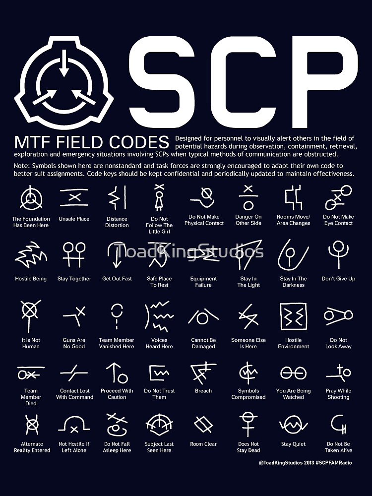 "SCP MTF Field Codes by ToadKing07" Essential T-Shirt for Sale by ...