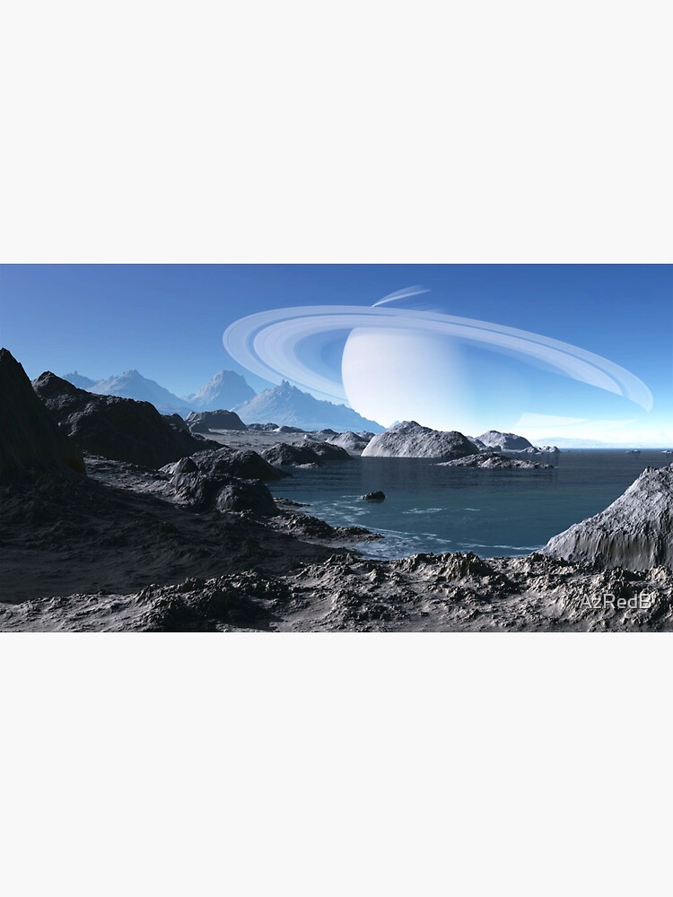 "Saturn Landscape Terrain Water" Sticker by AzRedB | Redbubble