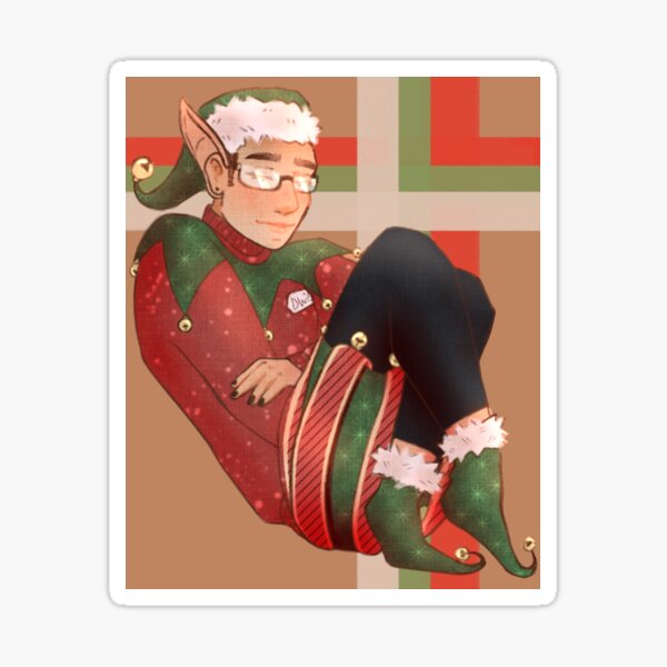 "Dwelf on a Shelf" Sticker for Sale by SmolArtistBoy | Redbubble