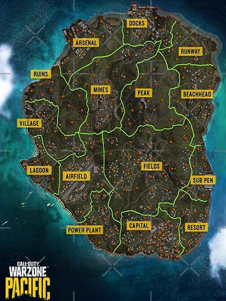 "Map Warzone" Poster for Sale by John-Baptiste | Redbubble