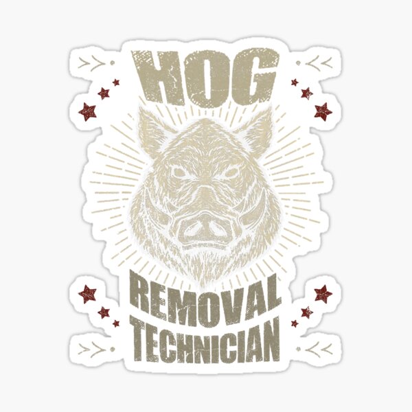 "Vintage Piggy Hunter Hunting Boar Hog" Sticker for Sale by NeverLoseSF ...