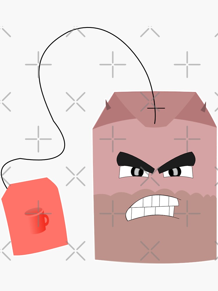 "Angry tea bag tea tea drinker" Sticker by phys | Redbubble
